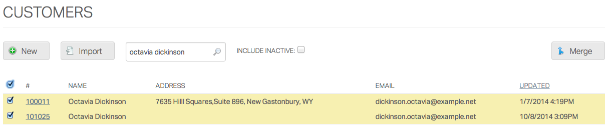 How to merge duplicate customers