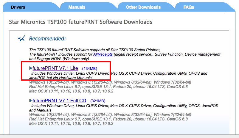 How to install your Star TSP 143 USB Printer on Mac OS X